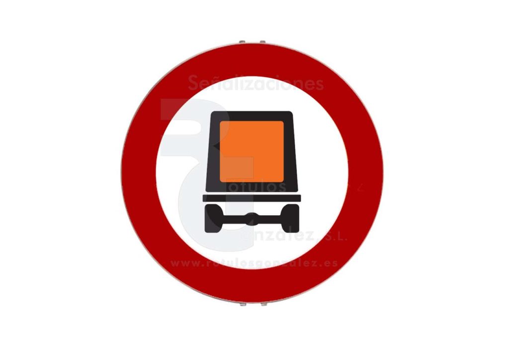 Señal de Código de Acero (R-108) Entrada prohibida a vehículos que ... Señal de Código de Acero (R-108) Entrada prohibida a vehículos que ...