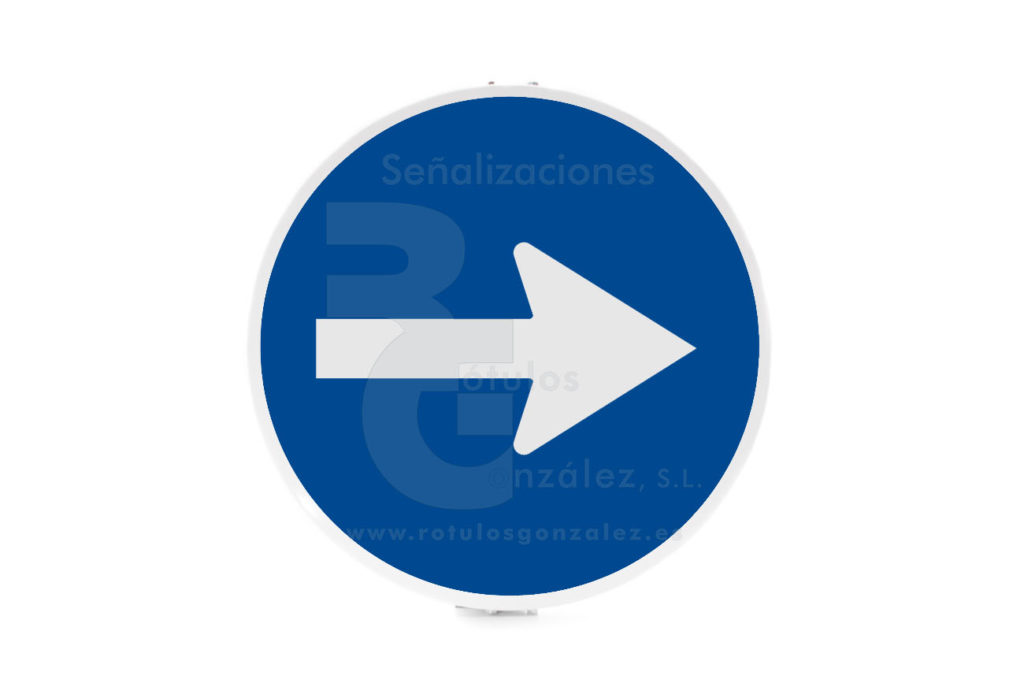 Señal de Código de Acero (R-400a) Sentido obligatorio - Rótulos ... Señal de Código de Acero (R-400a) Sentido obligatorio - Rótulos ...