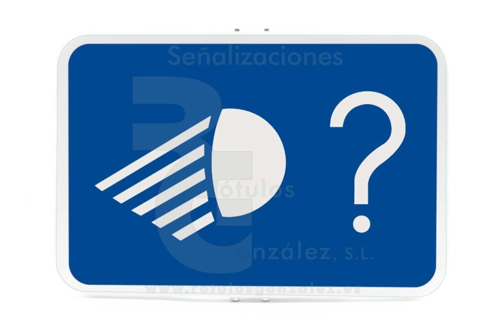 Señal de Código de Acero (S-24) Fin de obligación de alumbrado de corto alcance - Rótulos ...